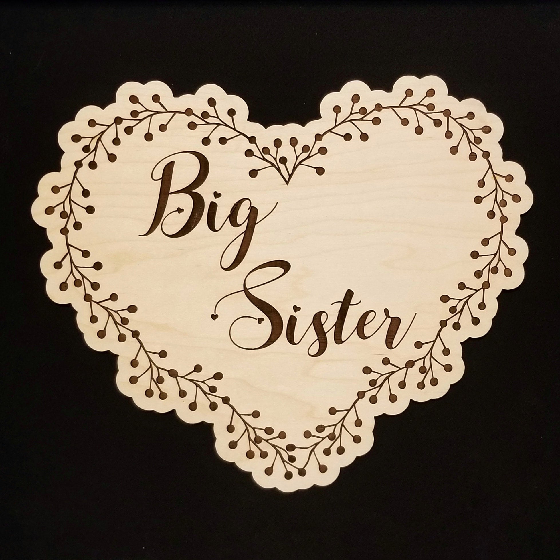 Wooden Birth Announcement Sign/"Big Sister" Sign | The Crowned Dragon